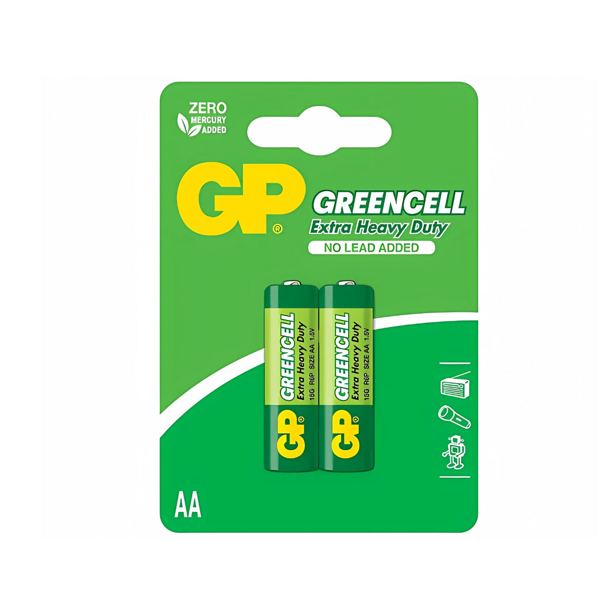 Greencell Heavy Duty AA Batteries | Single-Use Batteries | High ...